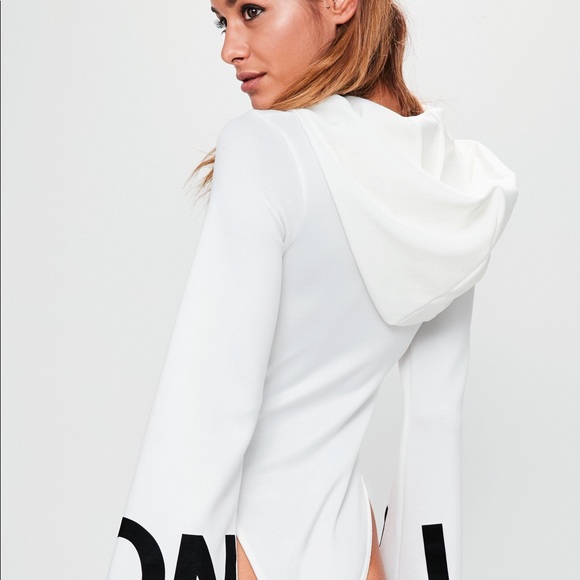 Missguided | Tops | Euclondunnmissguided Hoodie Wide Ls Bodysuit | Poshmark